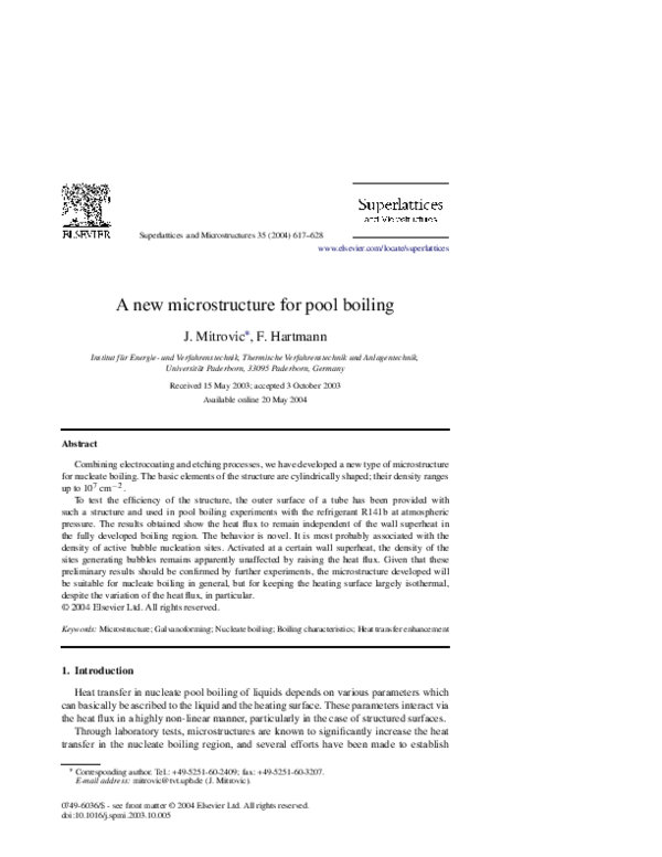 (PDF) A new microstructure for pool boiling
