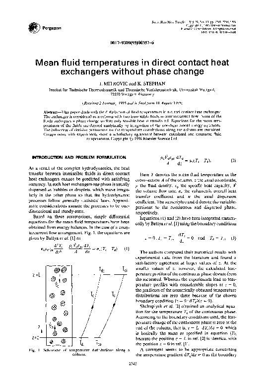(PDF) Mean fluid temperatures in direct contact heat exchangers without ...