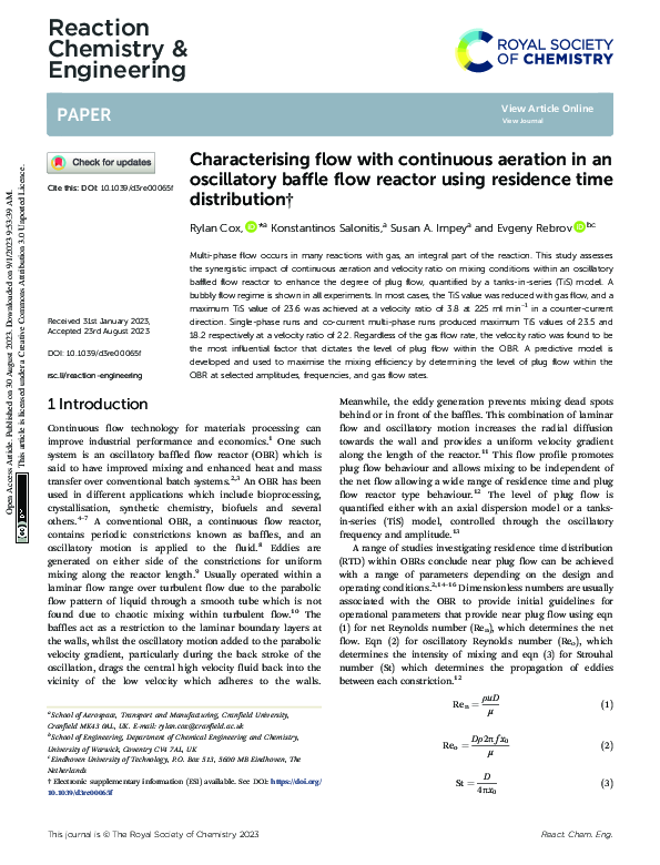 (PDF) Characterising flow with continuous aeration in an oscillatory ...