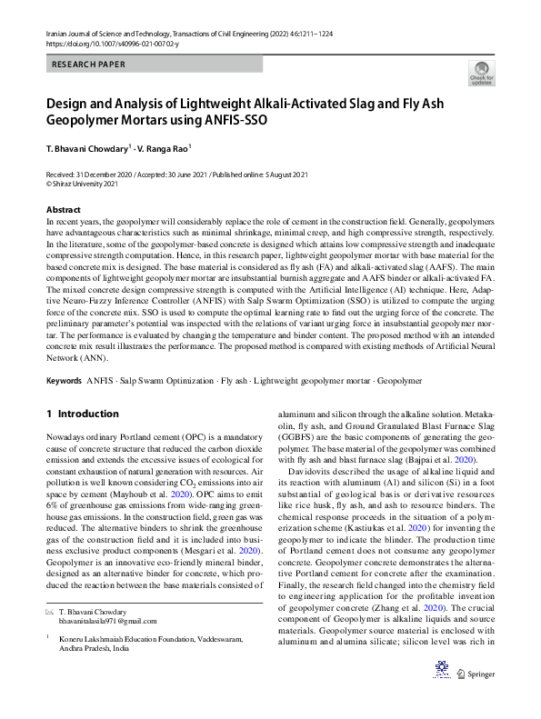 (PDF) Design and Analysis of Lightweight Alkali-Activated Slag and Fly ...