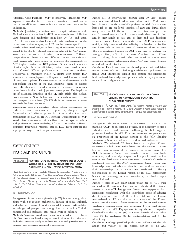 (PDF) PP01.001 Advance care planning among older adults with a Turkish background and palliative ...