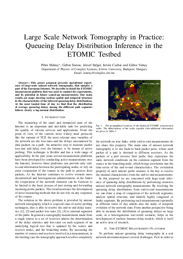 (PDF) Large scale network tomography in practice: Queueing delay distribution inference in the ...