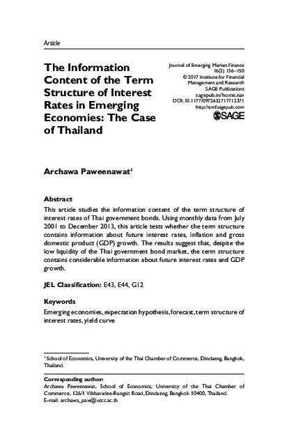 (PDF) The information content of the term structure of interest rates