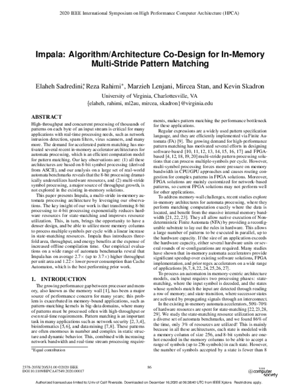 (PDF) Impala: Algorithm/Architecture Co-Design for In-Memory Multi ...