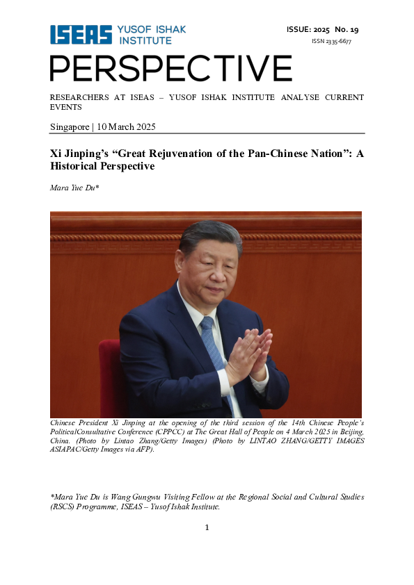 (PDF) Xi Jinping's "Great Rejuvenation of the Pan-Chinese Nation": A ...