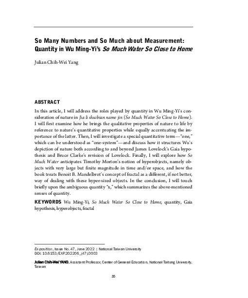 (PDF) So Many Numbers and So Much about Measurement: Quantity in Wu ...