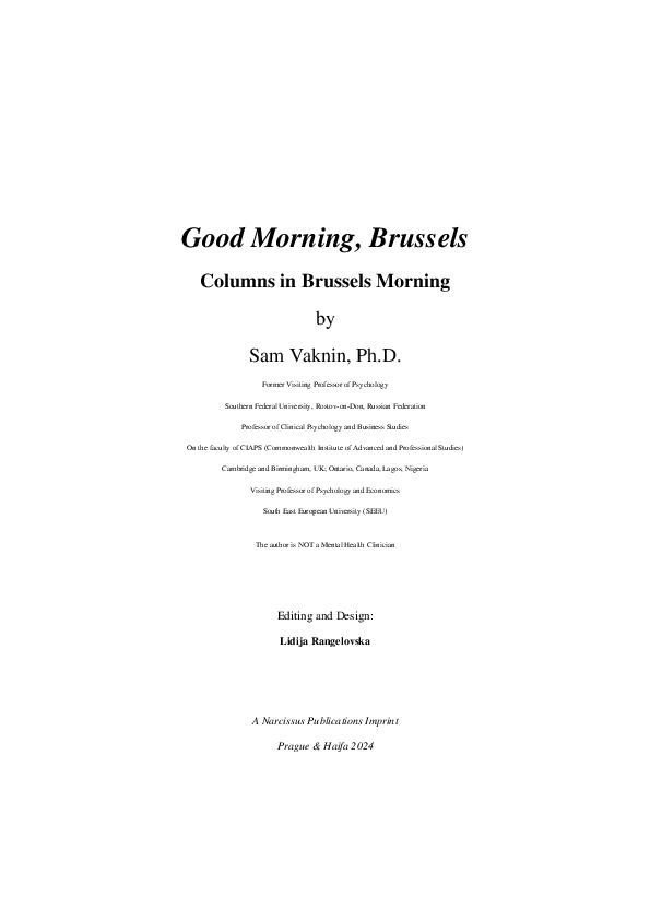 (PDF) Good Morning, Brussels