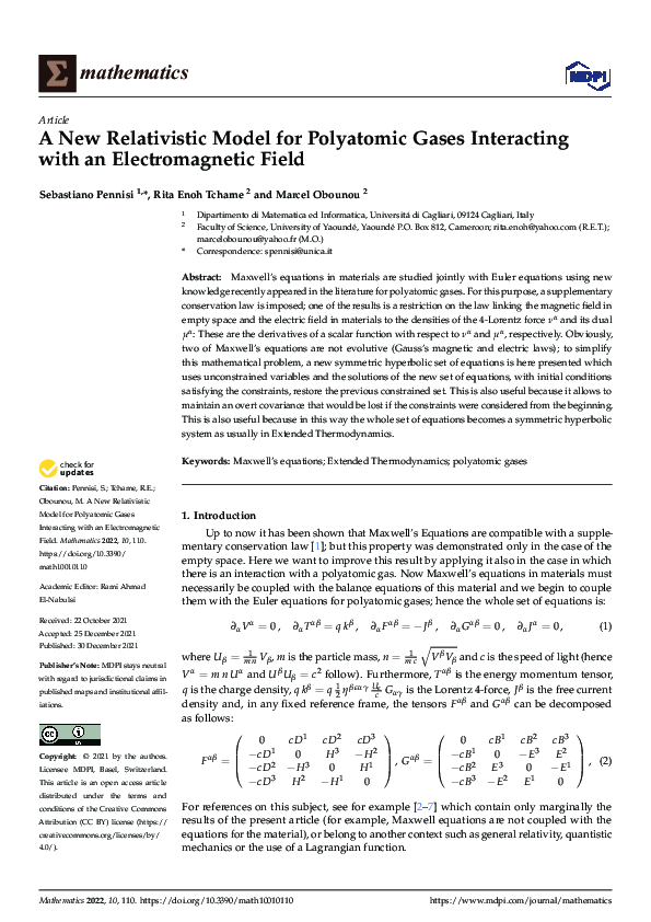 A New Relativistic Model for Polyatomic Gases Interacting with an Electromagnetic Field