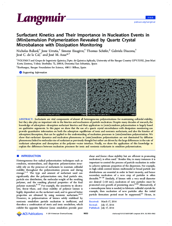 (PDF) Surfactant Kinetics and Their Importance in Nucleation Events in ...