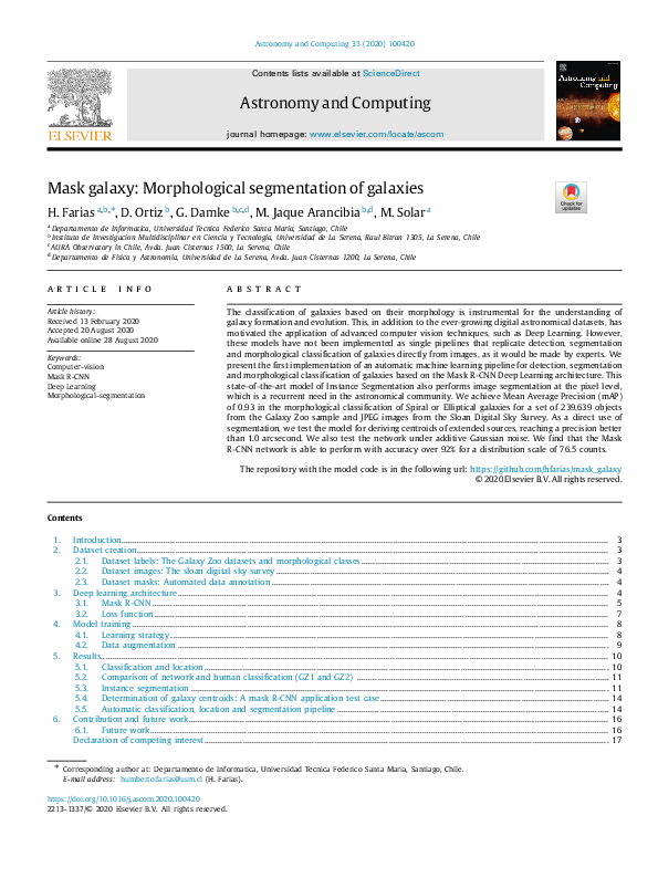 Mask galaxy: Morphological segmentation of galaxies