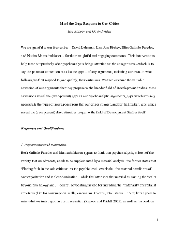 (PDF) Mind the Gap draft