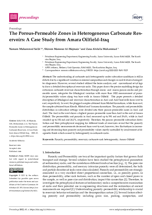 (PDF) The Porous-Permeable Zones in Heterogeneous Carbonate Reservoirs ...