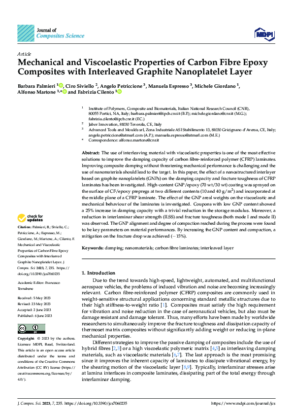 (PDF) Mechanical and Viscoelastic Properties of Carbon Fibre Epoxy ...