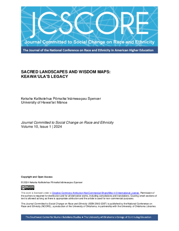 (PDF) Sacred Landscapes and Wisdom Maps: Keawaʻula's Legacy