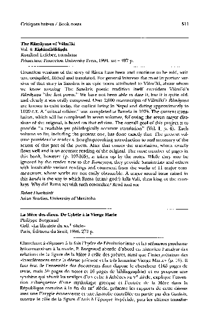 (PDF) La Mère des dieux. De Cybèle à la Vierge Marie Philippe Borgeaud ...
