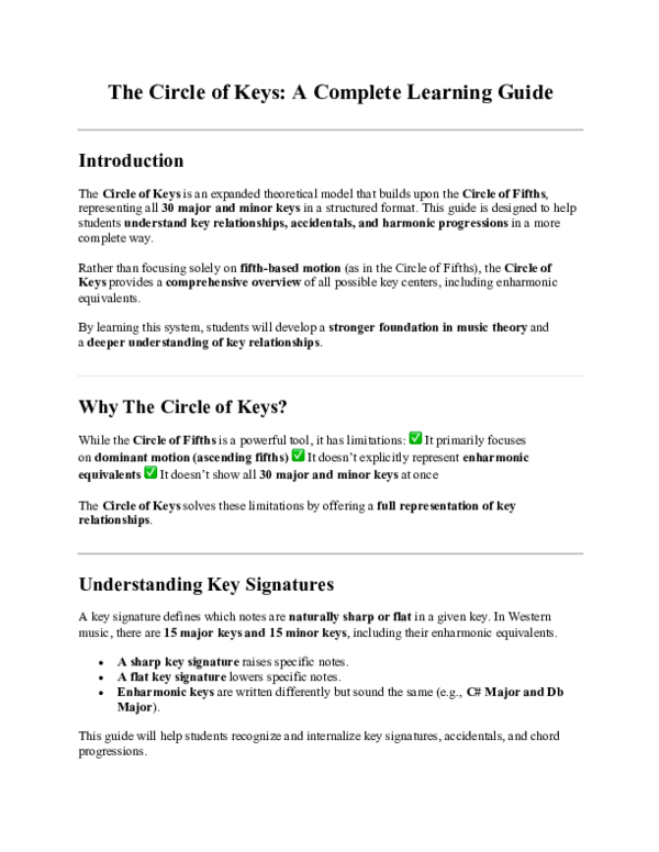 (PDF) The Circle of Keys