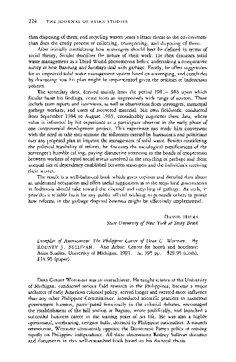 (PDF) Exemplar of Americanism: The Philippine Career of Dean C. Worcester