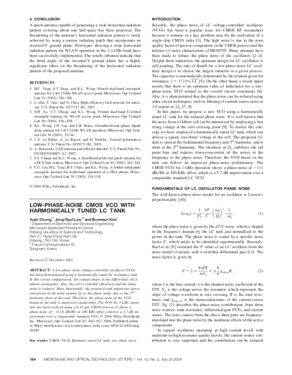 Low-phase-noise CMOS VCO with harmonically tuned LC tank