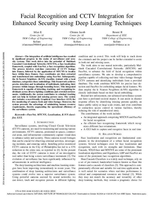 (PDF) Facial Recognition and CCTV Integration for Enhanced Security ...