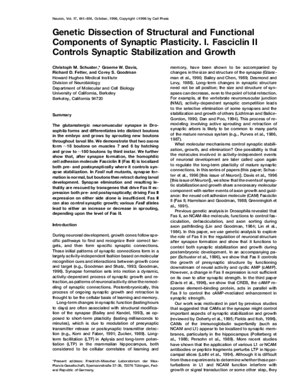 (PDF) Genetic Dissection of Structural and Functional Components of ...