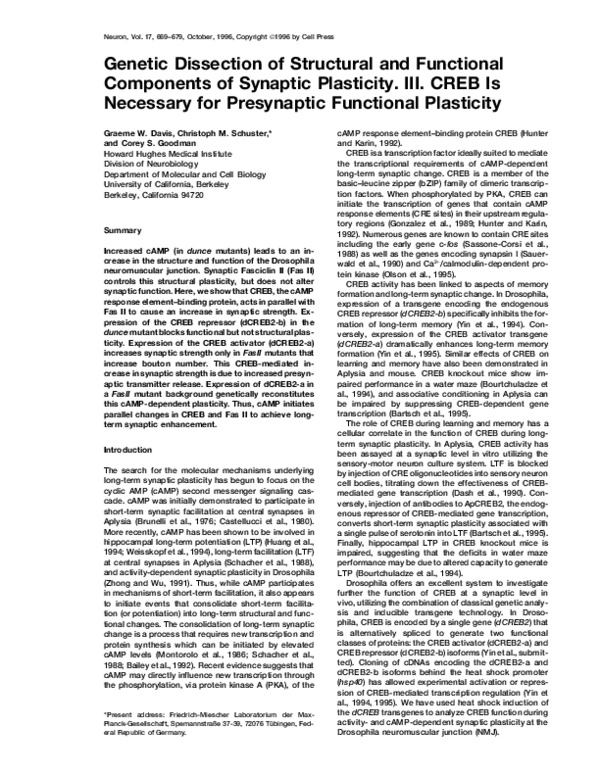 (PDF) Genetic Dissection of Structural and Functional Components of ...
