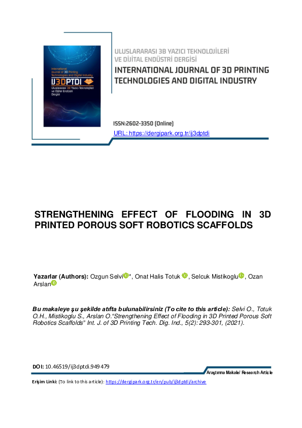 Strengthening Effect of Flooding in 3D Printed Porous Soft Robotics ...