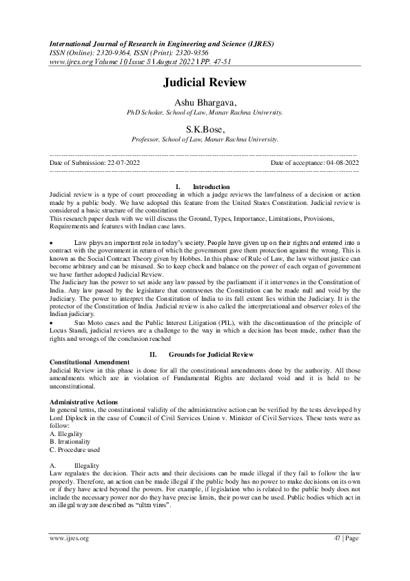 (PDF) Judicial Review