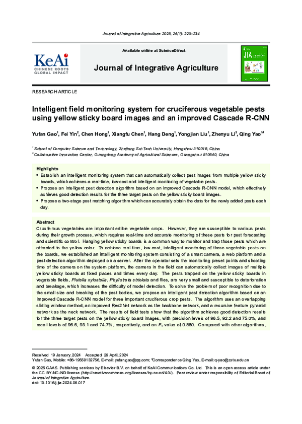 (PDF) Intelligent field monitoring system for cruciferous vegetable ...
