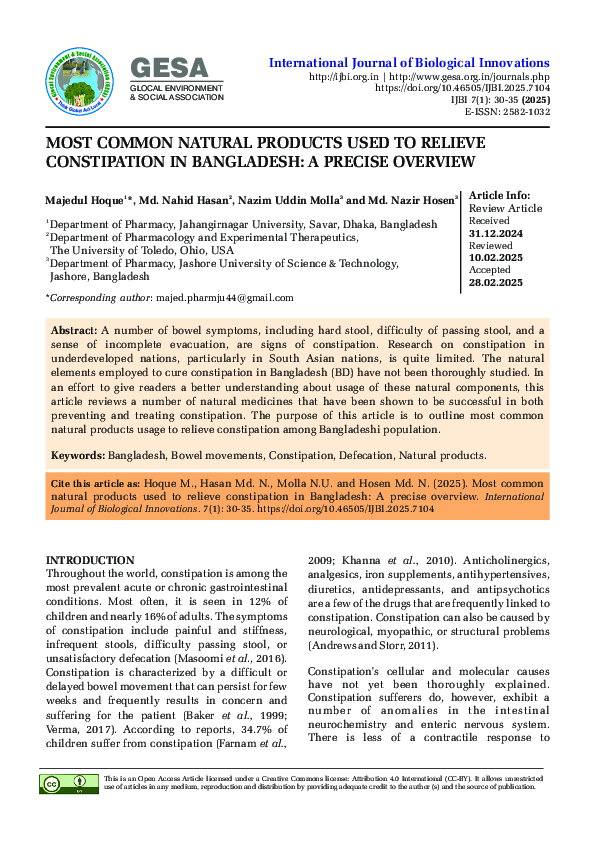 (PDF) Most common natural products used to relieve constipation in ...