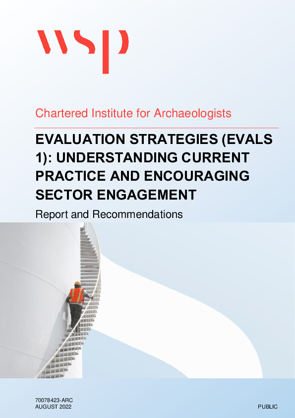 (PDF) EVALUATION STRATEGIES (EVALS 1): UNDERSTANDING CURRENT PRACTICE AND ENCOURAGING SECTOR ...