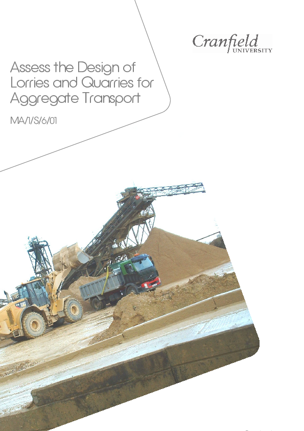 (PDF) Assess the design of lorries and quarries for aggregates ...
