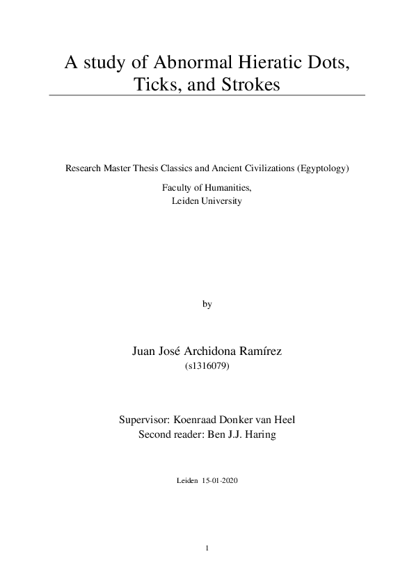 (PDF) A study of Abnormal Hieratic Dots, Ticks, and Strokes.