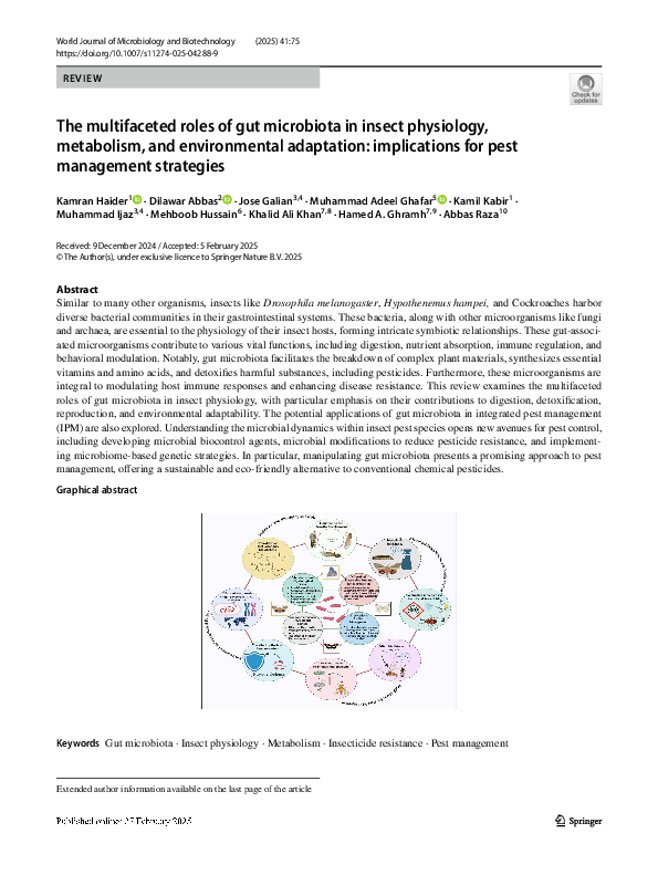 (PDF) The multifaceted roles of gut microbiota in insect physiology ...