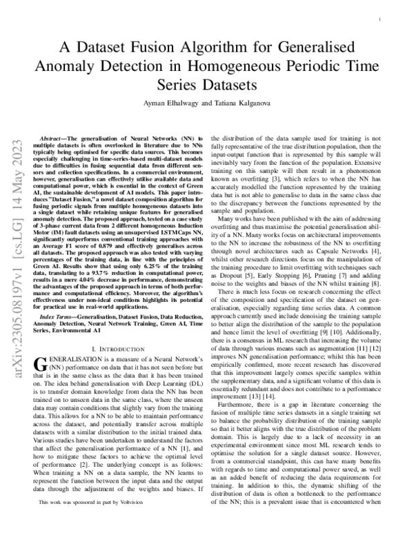 (PDF) A Dataset Fusion Algorithm for Generalised Anomaly Detection in Homogeneous Periodic Time ...