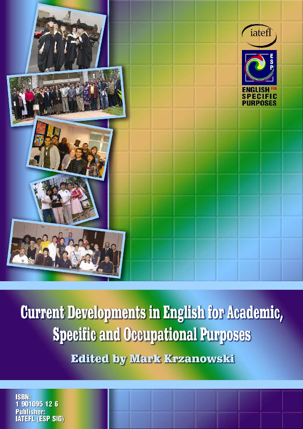 (PDF) Current Developments in English for Academic, Specific and Occupational Purposes