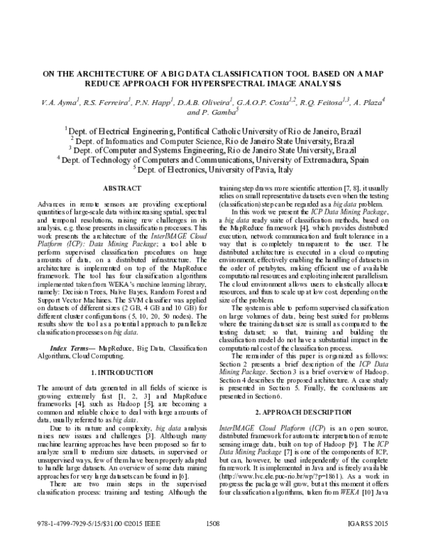 (PDF) On the architecture of a big data classification tool based on a ...