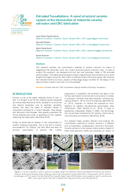 (PDF) Extruded Tessellations: A novel structural ceramic system at the ...