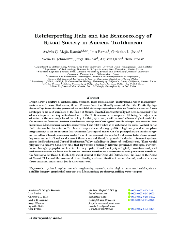(PDF) Reinterpreting Rain and the Ethnoecology of Ritual Society in ...