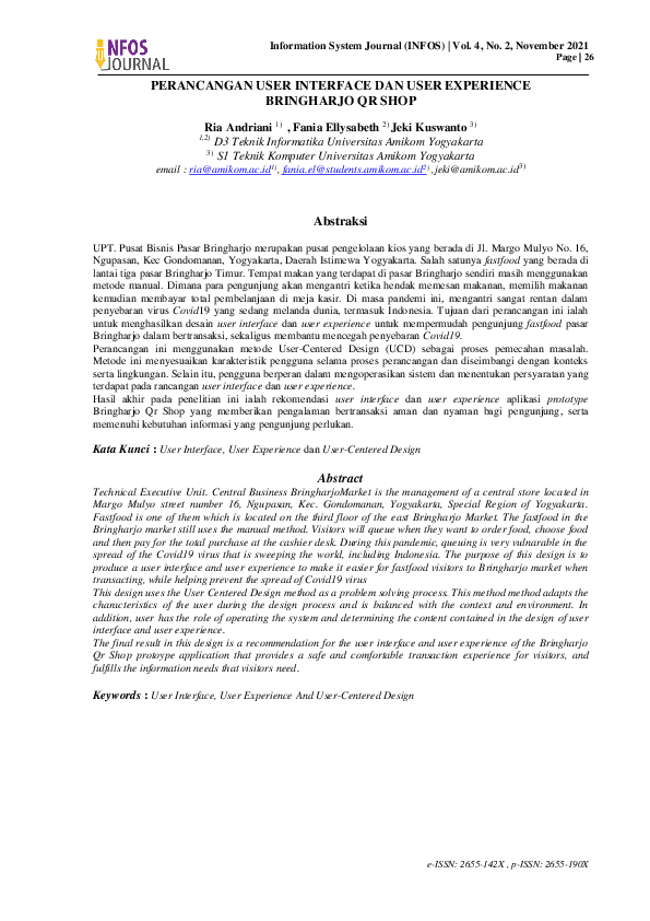 (PDF) Perancangan User Interface Dan User Experience Bringharjo QR Shop