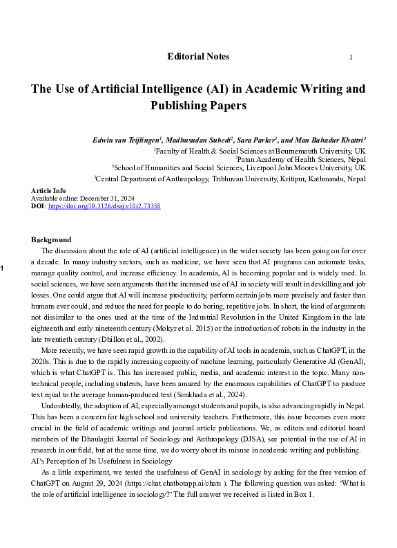 (PDF) The Use of Artificial Intelligence (AI) in Academic Writing and ...