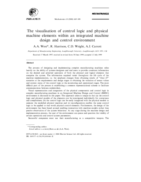The visualisation of control logic and physical machine elements within ...