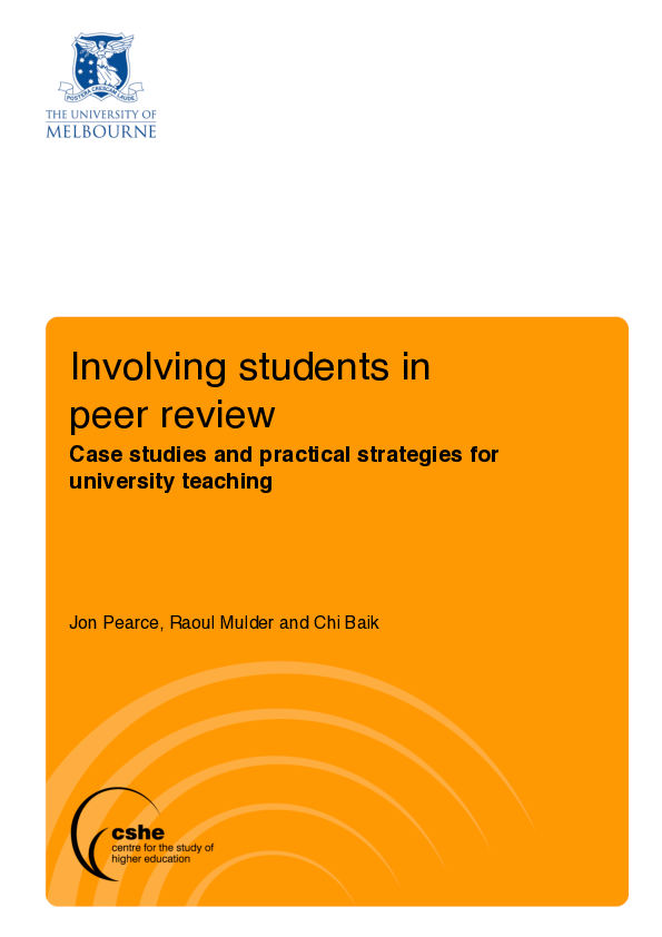 (PDF) Involving students in peer review: Case studies and practical ...