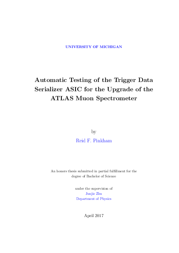 (PDF) Automatic Testing of the Trigger Data Serializer ASIC for the ...