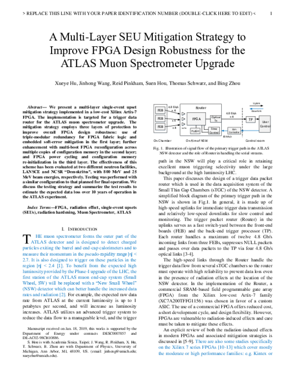 (PDF) A multi-layer SEU mitigation strategy to improve FPGA design ...