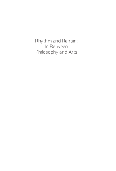 (PDF) Rhythm and refrain: in between philosophy and arts : monograph