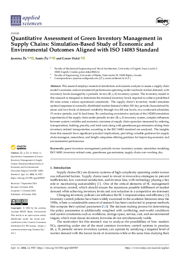 (PDF) Quantitative Assessment of Green Inventory Management in Supply ...