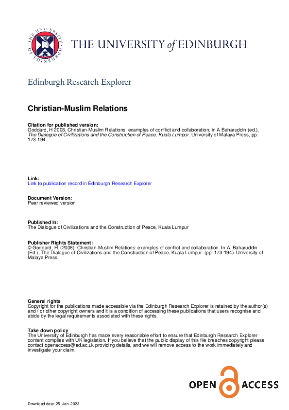 Christian-Muslim Relations