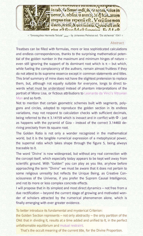 (PDF) Cosmogony of the Golden Section - unprecedented approach to the ...