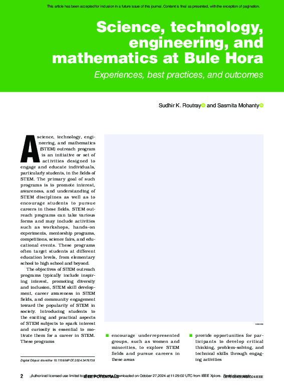 (PDF) Science technology engineering and mathematics at Bule Hora Experiences best practices and ...