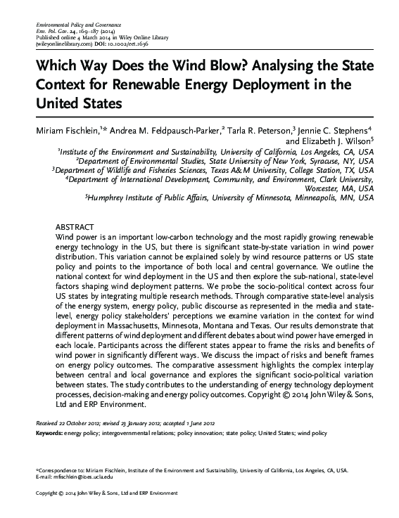 (PDF) Which Way Does the Wind Blow? Analysing the State Context for ...